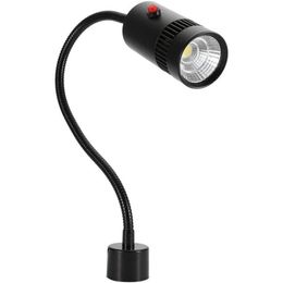 Magnetisches Fuß-LED-Licht, verstellbare Nackenbügellampe, silbernes magnetisches Fußlicht, Maschinenlicht, 7 w, 110–220 v