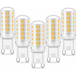 G9 5W LED-Lampe, 40W-Äquivalent, Kaltweiß 6000K, 220-240V, 360° Abstrahlwinkel, nicht dimmbar, 5er-Pack - Shining House