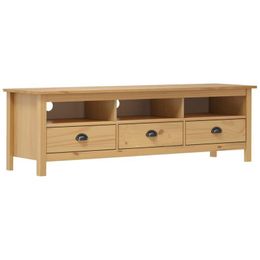 vidaXL - TV-Schrank Hill Honigbraun 158x40x47 cm Massivholz Kiefer