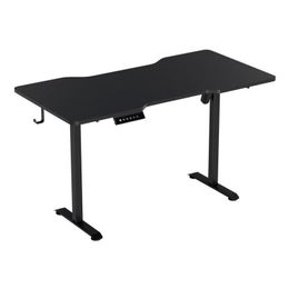 VINGO - Höhenverstellbarer Schreibtisch mit Desktop 140x60cm Ergonomischer Tischplatte mit Memory-Steuerung Schwarz