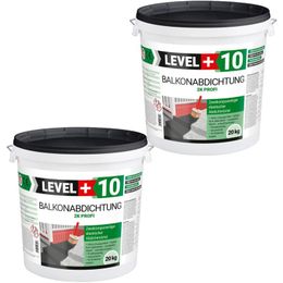 Level+ - level+ Balkonabdichtung Dichtschlämme 2K Terrasse L+10 - 40KG