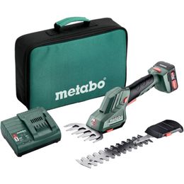 PowerMaxx sgs 12 q Akku Gras und Strauchschere 12 v ( 601608500 ) + 1x Akku 2,0 Ah + Ladegerät + Tasche - Metabo