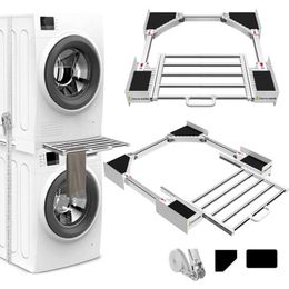 Stapelset mit Trockner (53–68 cm) für Waschmaschine, größenverstellbar