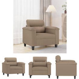 The Living Store - Sessel Cappuccino-Braun 60 cm Kunstleder - Sofas - Braun