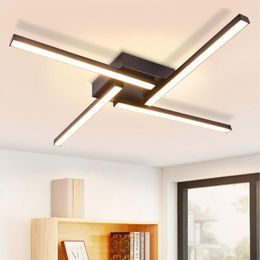 Led Deckenlampe Deckenleuchte Wohnzimmer - Wohnzimmerlampe Weiß 24W Modern Design Schlafzimmerlampe 3000K Warmweiß Nicht Überlappend Design