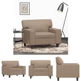 The Living Store - Sessel Cappuccino-Braun 60 cm Kunstleder - Sofas - Braun