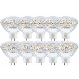 GU5.3 LED-Leuchtmittel, MR16 led 12 v, 3 w, entspricht 30 w Halogenlampe, Warmweiß 3000 k, nicht dimmbare LED-Spot-Leuchtmittel, 10 Stück