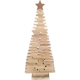 Holzbaum mit Stern 30 x 10 x 75 cm Figur - TrendLine