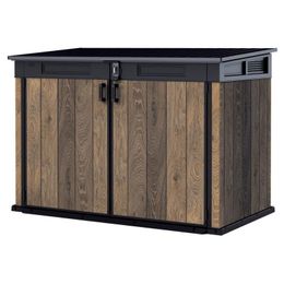 Keter - Mülltonnenbox Signature Walnuss Mega 190 x 109 cm braun Holzoptik