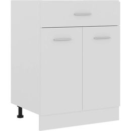 vidaXL - Schubunterschrank Weiß 60x46x81,5 cm Holzwerkstoff