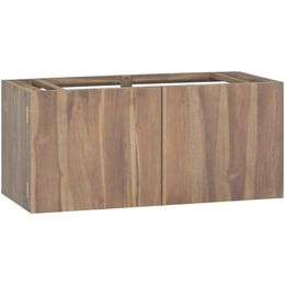 vidaXL - Wand-Badschrank 90x39x40 cm Massivholz Teak