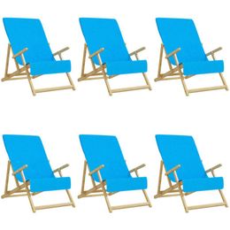 vidaXL - Strandtücher 6 Stk. Türkis 60x135 cm Stoff 400 gsm