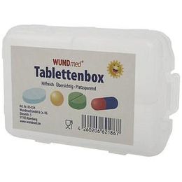 WUNDmed® Tablettenbox farbsortiert (rot, grün, blau, gelb, transparent)