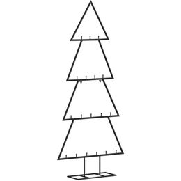 Metall-Weihnachtsbaum für Dekorationen Schwarz 90 cm vidaXL