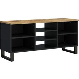 TV-Schrank 100x33x46 cm Massivholz Mango & Holzwerkstoff vidaXL