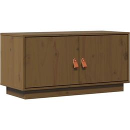 TV-Schrank Honigbraun 80x34x40 cm Massivholz Kiefer vidaXL