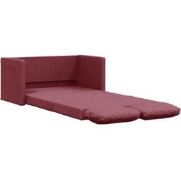 Bodensofa mit Schlaffunktion Weinrot 112x174x55 cm Stoff vidaXL