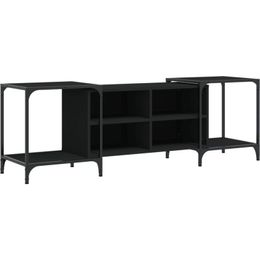 vidaXL - TV-Schrank Schwarz 153x37x50 cm Holzwerkstoff