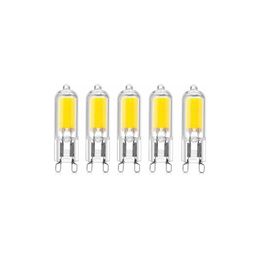 5 Stück 2 w G9 COB-LED-Glühbirne mit Kapselsockel, 220 v, 200 Lumen, 10 W-20 w Halogenbirne, Äquivalent für Kronleuchter, Schreibtischlampe,