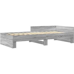 Bettgestell Grau Sonoma 90x200 cm Holzwerkstoff vidaXL