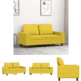 2-Sitzer-Sofa Hellgelb 120 cm Stoff - Sofas - Gelb - The Living Store