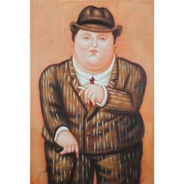 Biscottini Handgemaltes Ölgemälde auf Leinwand BOTERO