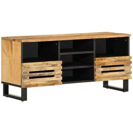 Torana - TV-Schrank 100x34x46 cm Raues Massives Mangoholz