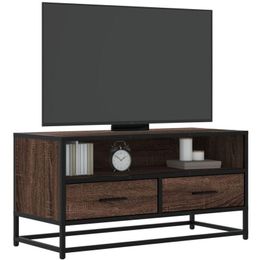 TV-Schrank Eichen-Optik 80x34,5x40 cm Holzwerkstoff und Metall