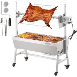 VEVOR Lammgrill, Spanferkelgrill, Spießbratengrill, 61 kg BBQ-Holzkohle-Spießgrill für ganzes Schwein, Lamm, Ziege, elektrischer 42-W-Motor,