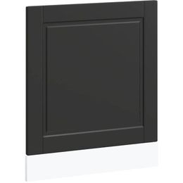 Geschirrspülerblende Porto Schwarz 60x1,5x67 cm Holzwerkstoff vidaXL