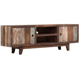 vidaXL - TV-Schrank Massivholz Akazie Vintage 118x30x40 cm