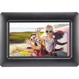 Agfaphoto Foto Frame Digitaler Bilderrahmen 17.8 cm 7 Zoll 1024 x 600 Pixel 8 MB Schwarz