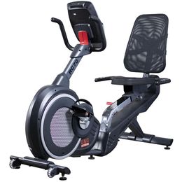 UNO Fitness Liege-Ergometer U.N.O. FITNESS "RC 70", silber (schwarz, silberfarben), FahrradtrainerB:66cm H:120cm L:165cm, Schwungmasse ca. 12 kg, 32 Widerstandsstufen, B:66cm H:120cm L:165cm