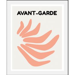 Bild queence "Avant-Garde III" Bilder Gr. B/H: 40cm x 50cm, Wandbild Abstrakt Hochformat,, rosa gerahmt