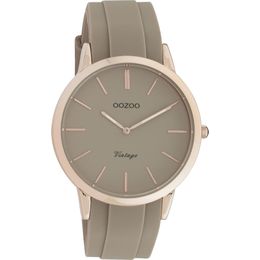 Quarzuhr Oozoo "C20170" Armbanduhren grau (taupe) Damen Armbanduhr, Damenuhr