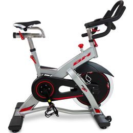 Speedbike BH FITNESS "Indoorbike Rex H921", bunt (silberfarben, schwarz, rot), FahrradtrainerB:63cm H:117cm L:104cm, Schwungmasse ca. 20 kg, B:63cm H:117cm L:104cm