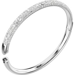 Armreif Swarovski "Meteora, Schnee-Pavé, 5684241, 5688611, 5688612" Armbänder Gr. M, Metall, silberfarben (metallfarben, kristallweiß, kristallweiß) Damen mit Swarovski Kristall