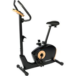 Ergometer Christopeit Sport "ET 3.1", schwarz (schwarz, holzlook), Fahrradtrainer, ohne Unterlegmatte, Schwungmasse ca. 7 kg, 32 Widerstandsstufen, B:48cm H:132cm L:94cm