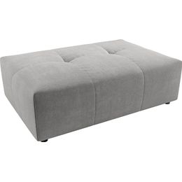 Polsterhocker 3C CANDY "Yoshy", grau (platin), B:120cm H:41cm T:83cm, 100% Polyester, Hocker, Polsterhocker, Passend zur Serie Yoshy