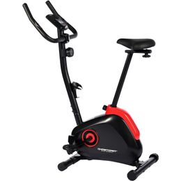 Heimtrainer Christopeit Sport "HT 2.0", schwarz (schwarz, rot), Fahrradtrainer, ohne Unterlegmatte, Schwungmasse ca. 5 kg, 8 Widerstandsstufen, B:47cm H:122cm L:89cm