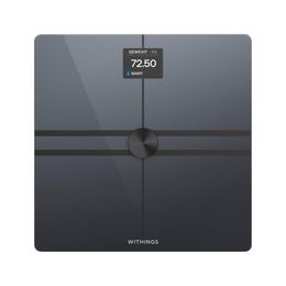 Personenwaage Withings "Body Comp, WLAN- oder Bluetooth-Konnektivität" Personenwaagen schwarz spezielle Modi für Schwangerschaft, Babys und Athleten