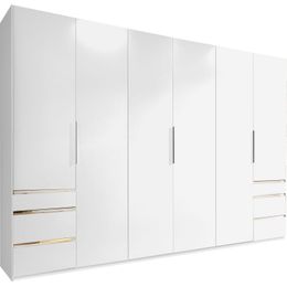 Kleiderschrank wimex "Level by fresh to go", weiß, B:300cm H:216cm T:58cm, Schränke, mit Schubladen