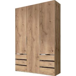 Kleiderschrank wimex "Level by fresh to go", braun (plankeneichefarben), B:150cm H:236cm T:58cm, Schränke, mit Schubladen