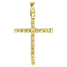 Ketten-Anhänger Firetti "Schmuck Geschenk Silber 925 Halsschmuck Anhänger Kreuz", gold (gelbgoldfarben), Schmuckanhänger, Herren, Silber 925 (Sterlingsilber), 9,60 g, Made in Germany