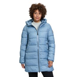 Outdoorjacke Cartoon "Cartoon Outdoorjacke mit Kapuze", Damen, Gr. 38, blau (faded denim), Obermaterial: 100% Polyester. Füllung: 100% Polyester., casual, lässig geschnitten, Langarm, Jacken