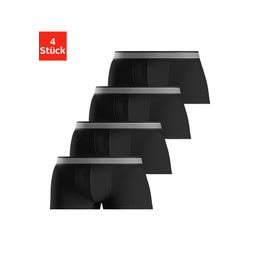 H.I.S. Hipster H.I.S Gr. S, schwarz, Herren, Jersey, Obermaterial: 95% Baumwolle, 5% Elasthan, unifarben, Unterhosen, knapp sitzende Boxershorts aus Baumwollmischung