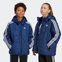 Outdoorjacke adidas originals "PADDED JACKET" Gr. 152, blau (night indigo), Kinder, Obermaterial: 100% Polyester, Jacken