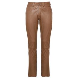 Lederhose JCC "31020354" Gr. 52, Normalgrößen, braun (cognac) Herren Hosen