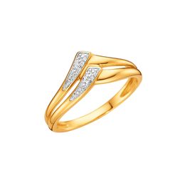 Fingerring Lady Fingerringe Gr. 16, Metall-Metall, goldfarben (gelbgold 375) Damen