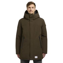 Kurzmantel Khujo "Kann-YM", Herren, Gr. XL (54), grün, Material: 85% Polyester, 15% Baumwolle, Futter: 100% Polyester, Wattierung: 100% Polyester, Casual, gerade Po-bedeckend, Ärmel ohne Ärmelschlitz gerader Abschluss, Mäntel, Kurzer Herren Wintermantel mit Kapuze